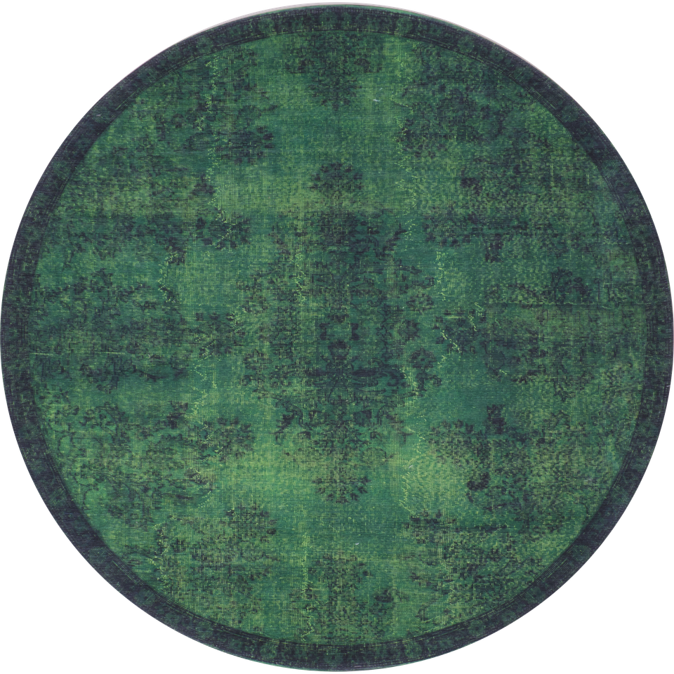 Vloerkleed Yves Groen Rond - Vloerkleden - Loods 5