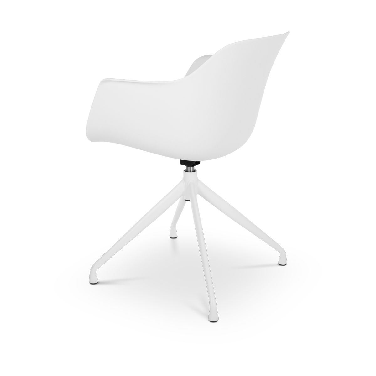 Draaibare eetkamerstoel Nola-Liz wit - met armleuningen (incl ...