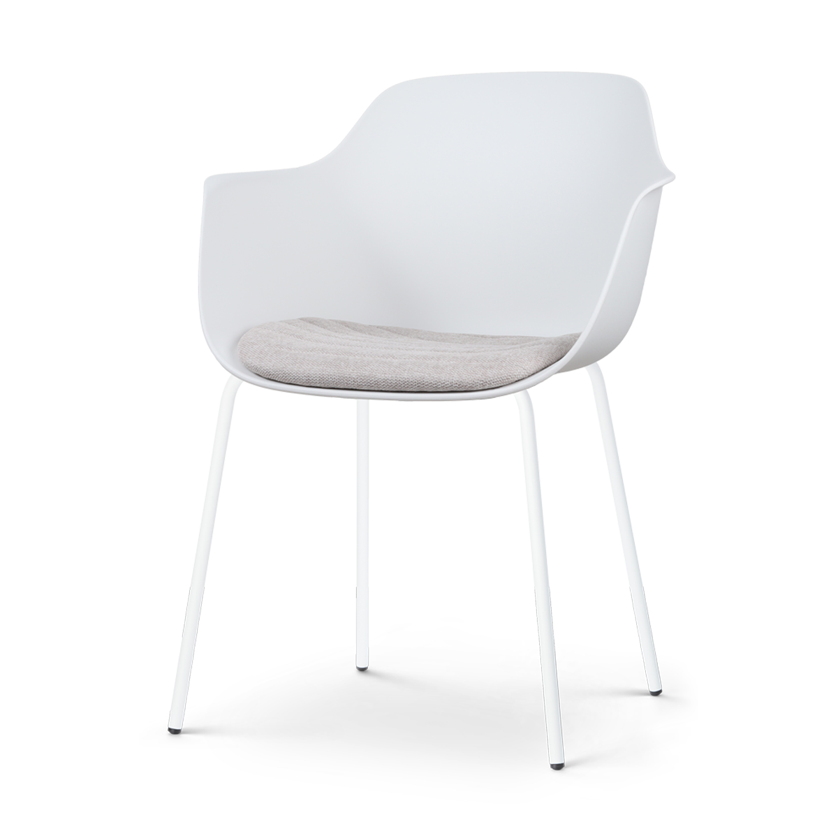 Nolon Eetkamerstoel Nora-Liz wit - met armleuningen (incl. zitkussen ...