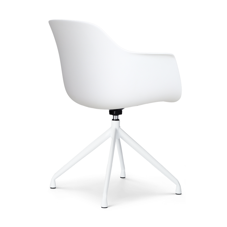 Nolon Draaibare eetkamerstoel Nola-Liz wit - met armleuningen (incl ...