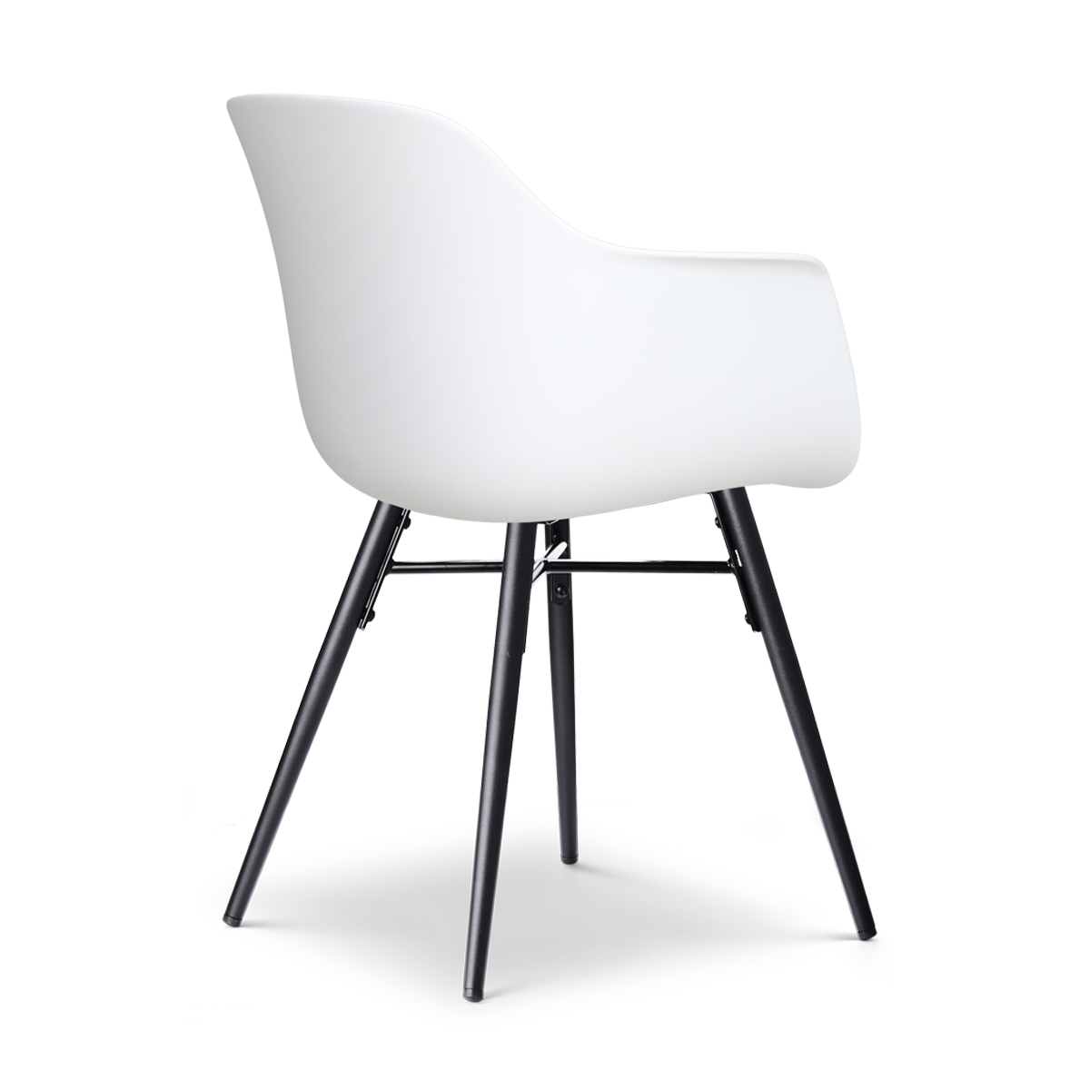 Nolon Eetkamerstoel Nova-Liz wit - zwart onderstel - met armleuningen ...