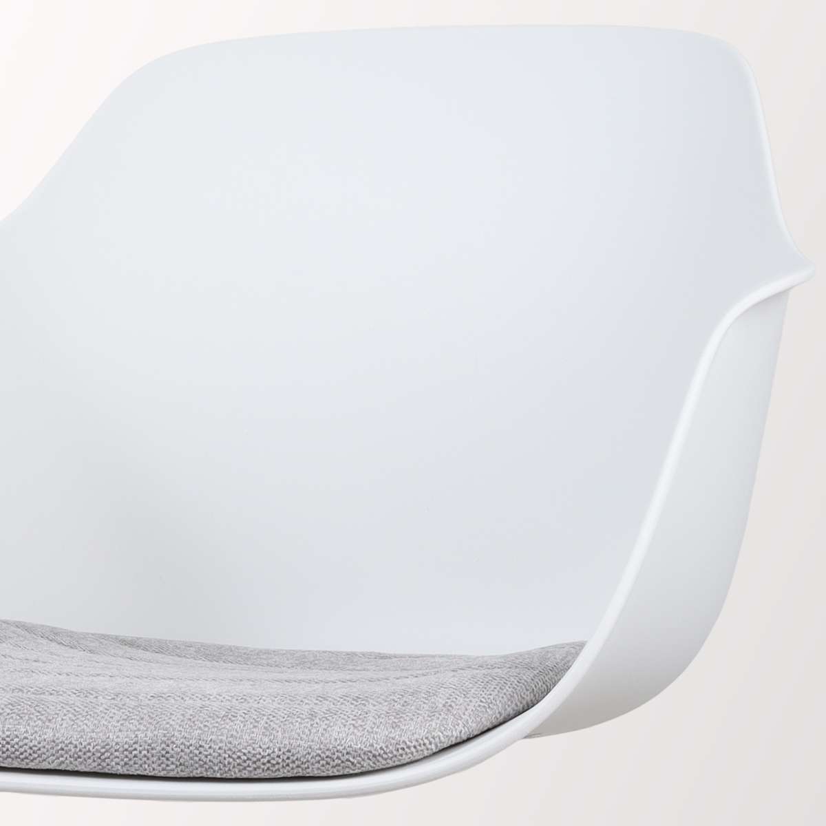 Bureaustoel Nout-Liz wit - met armleuningen (incl. zitkussen zitkussen ...