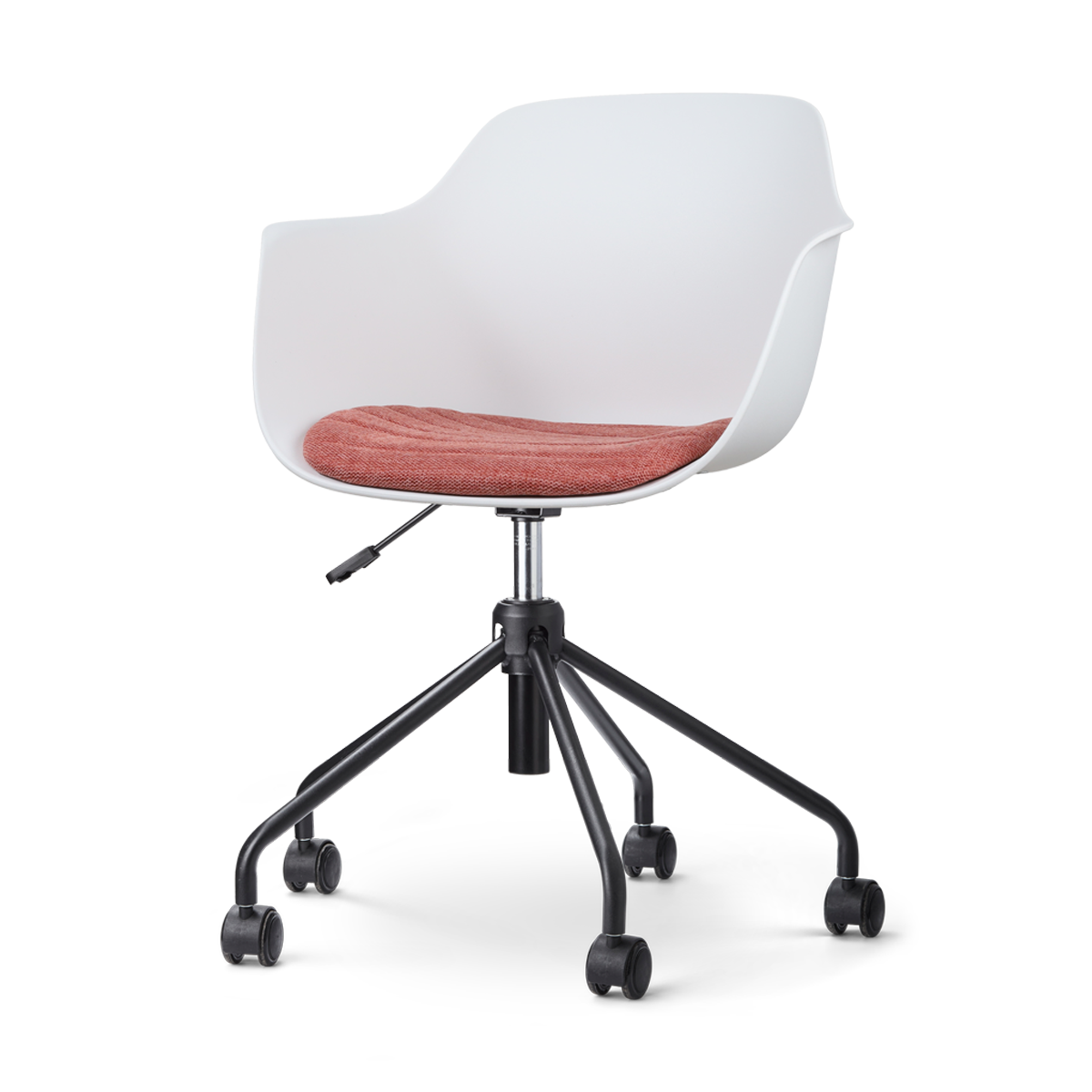 Bureaustoel Nout-Liz wit - met armleuningen (incl. zitkussen zitkussen ...